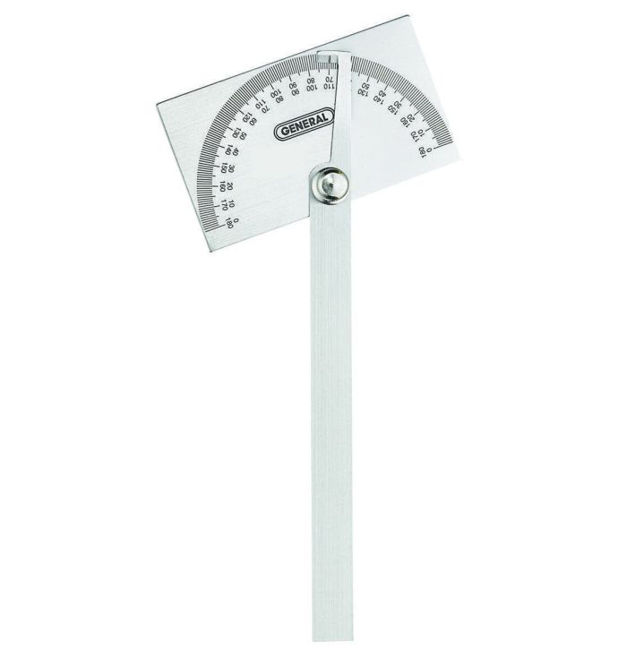 ANGLE IZER Square Head Stainless Steel Angle Protractor 0 to 180 Degrees 6 Inch Arm