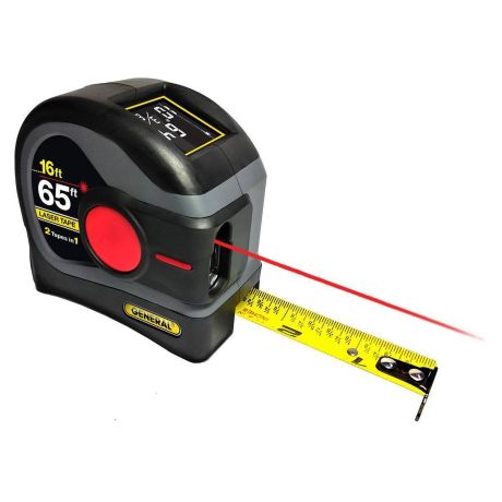 2-IN-1 50 FOOT LASER TAPE MEASURE WITH DIGITAL DISPLAY