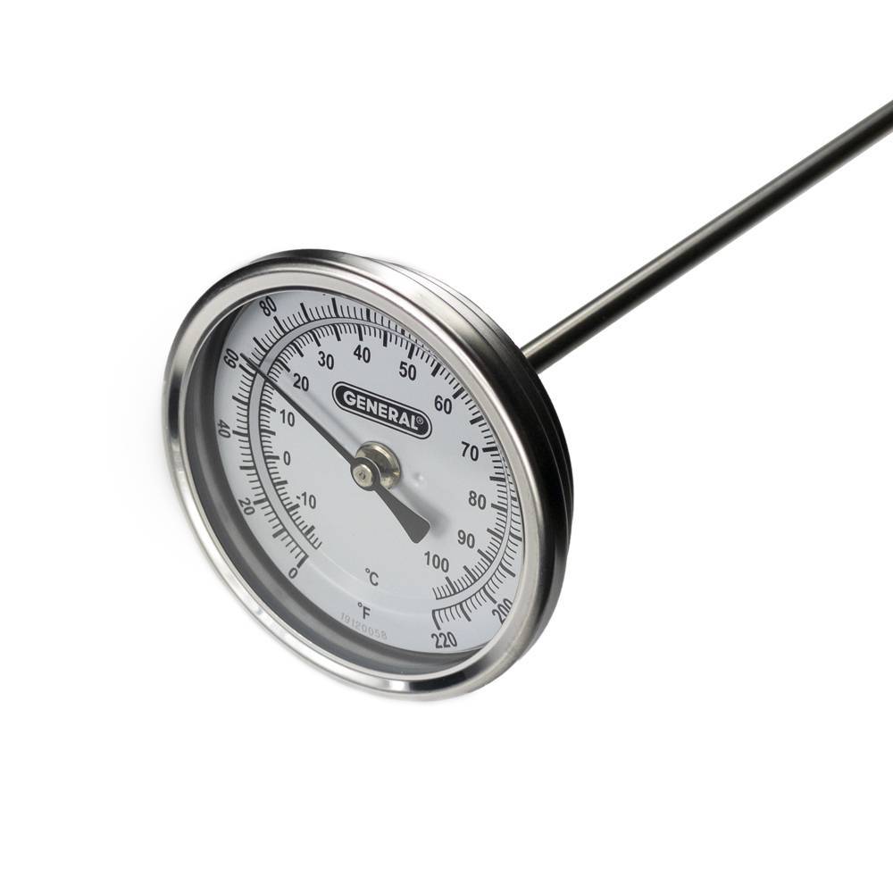 T300-36 Analog Soil Thermometer, Long Stem 36 Inch Probe, 0 to 220 ...